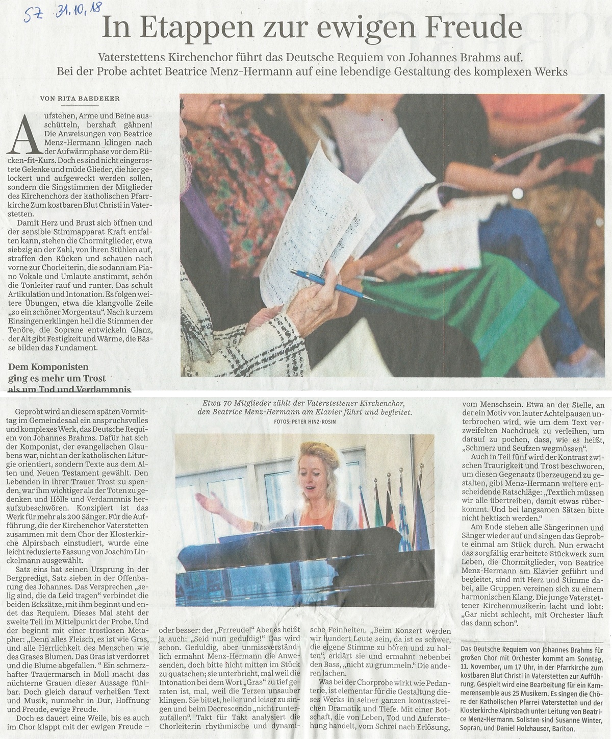 Beatrice Menz - Presse